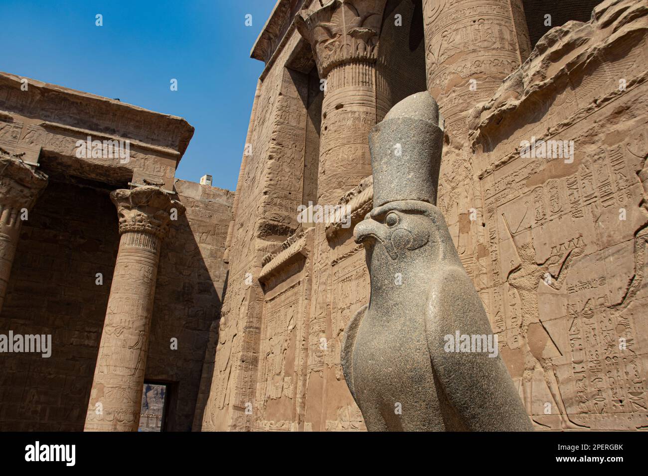 The temple of Horus in Edfu in Aswan, Egypt Stock Photo - Alamy