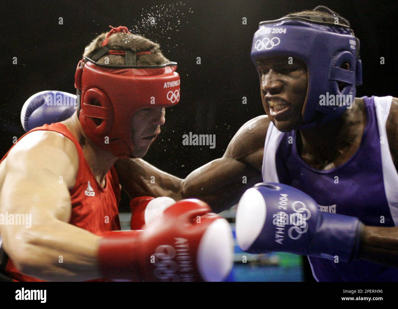 Canada's Trevor Stewardson, left, and Cape Verde Islands' Flavio ...