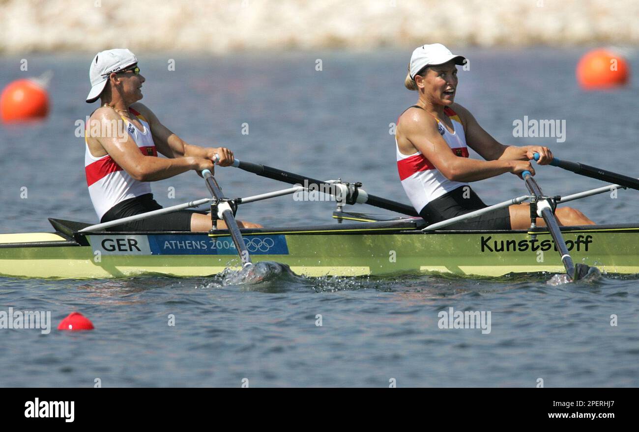 Peggy Waleska, left, and Britta Opel of Germany win their Women's ...