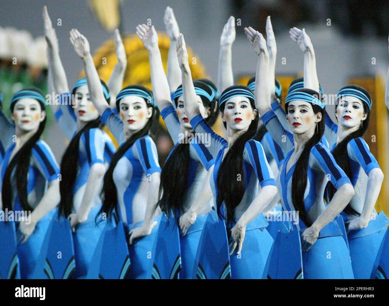 Performers re-enact scenes from ancient Greece during opening ...