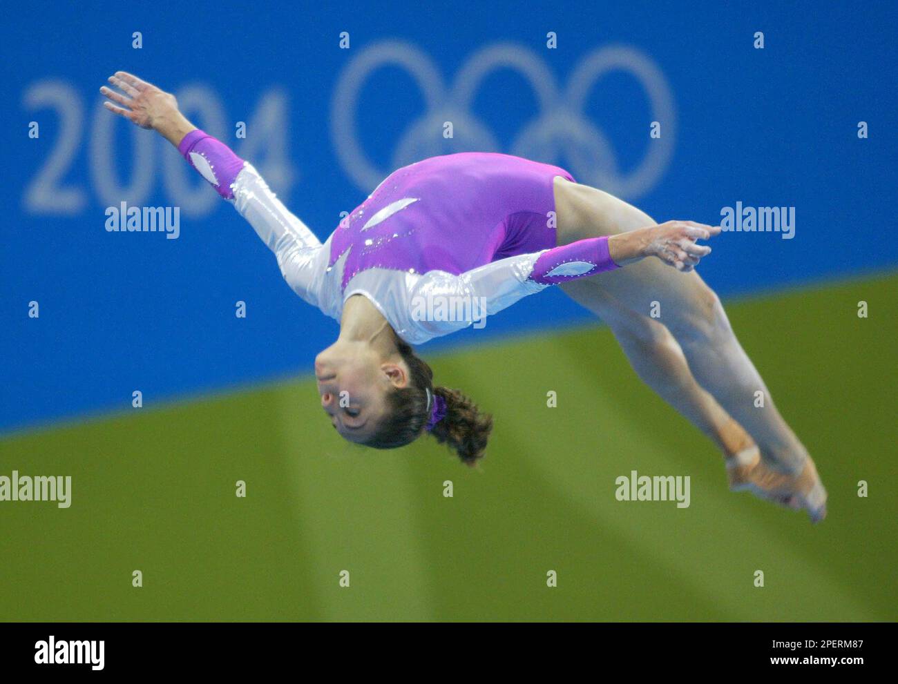 Australia's Monette Russo works on her balance beam routine during a ...