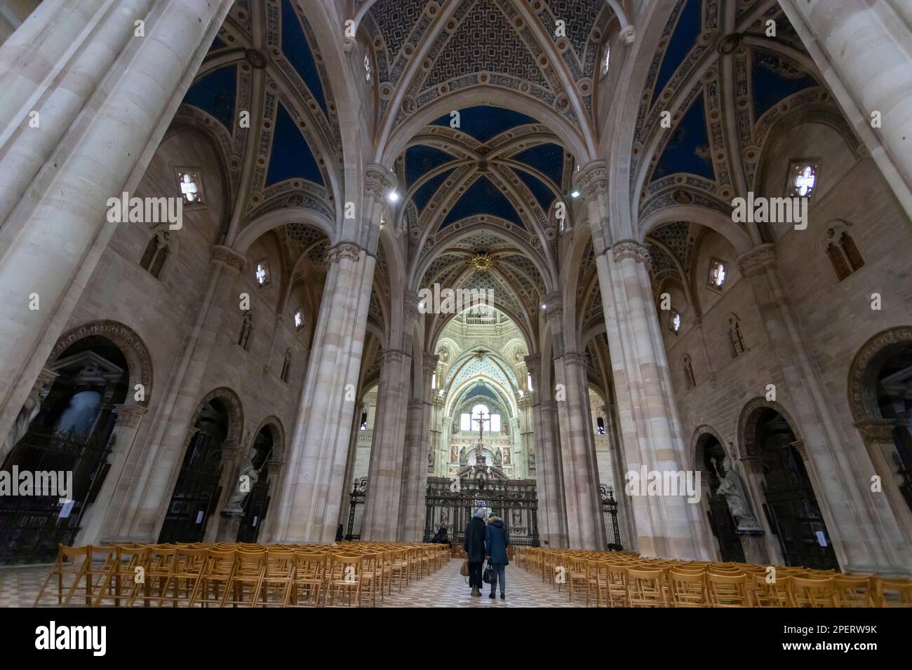 PAVIA, ITALY, DECEMBER 28, 2022 - The inner of Certosa of Pavia, the ...