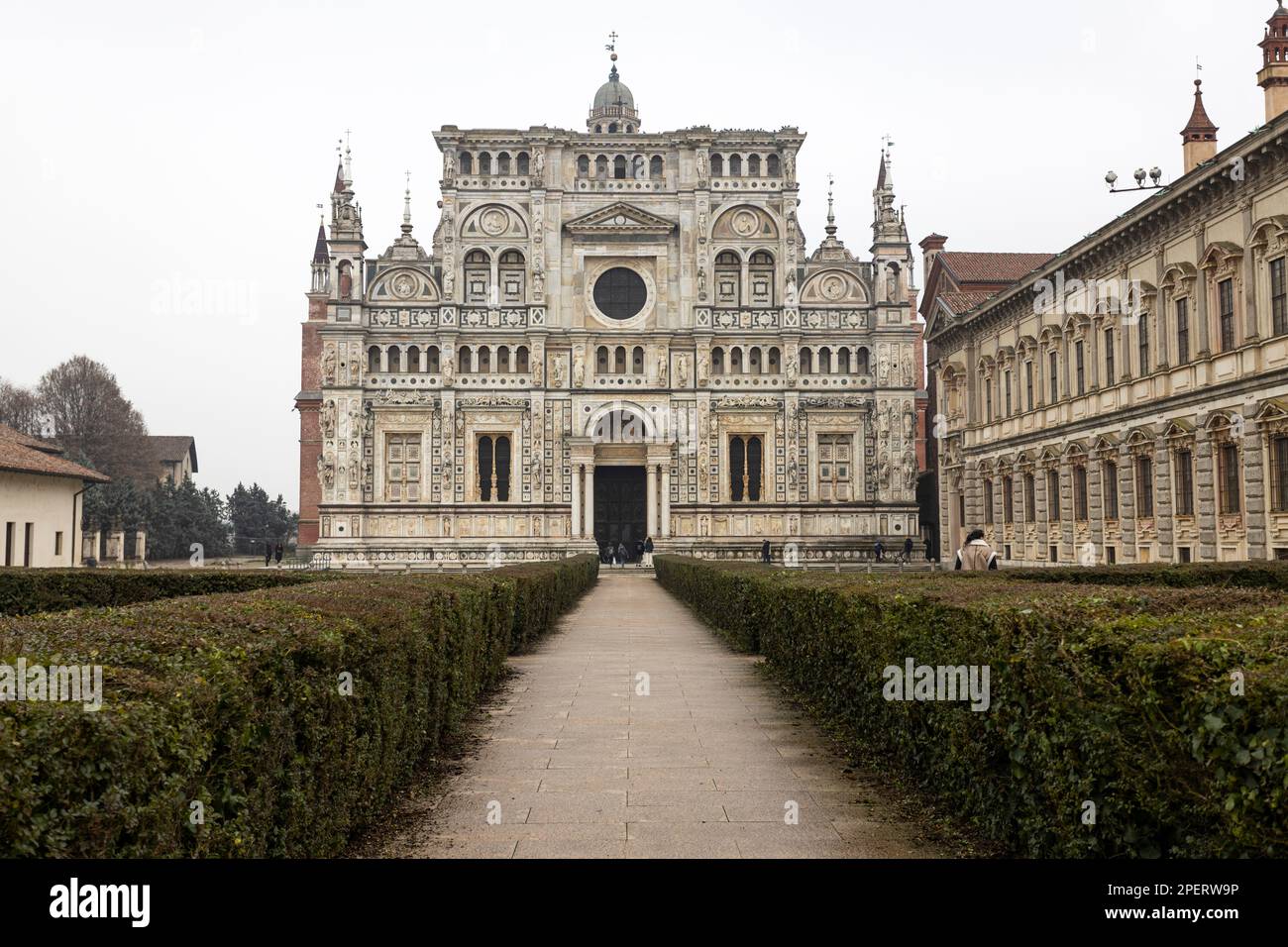 PAVIA, ITALY, DECEMBER 28, 2022 - View of Certosa of Pavia, Monastery ...