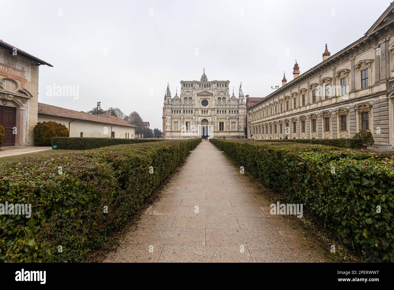 PAVIA, ITALY, DECEMBER 28, 2022 - View of Certosa of Pavia, Monastery ...