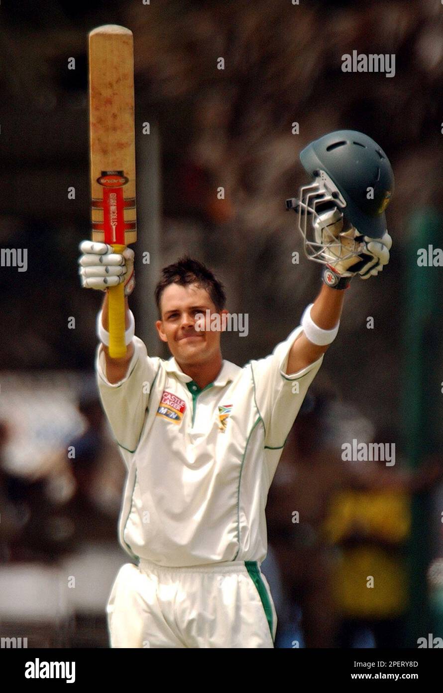 South Africa's batsman Jacques Rudolph acknowledges the crowds after ...