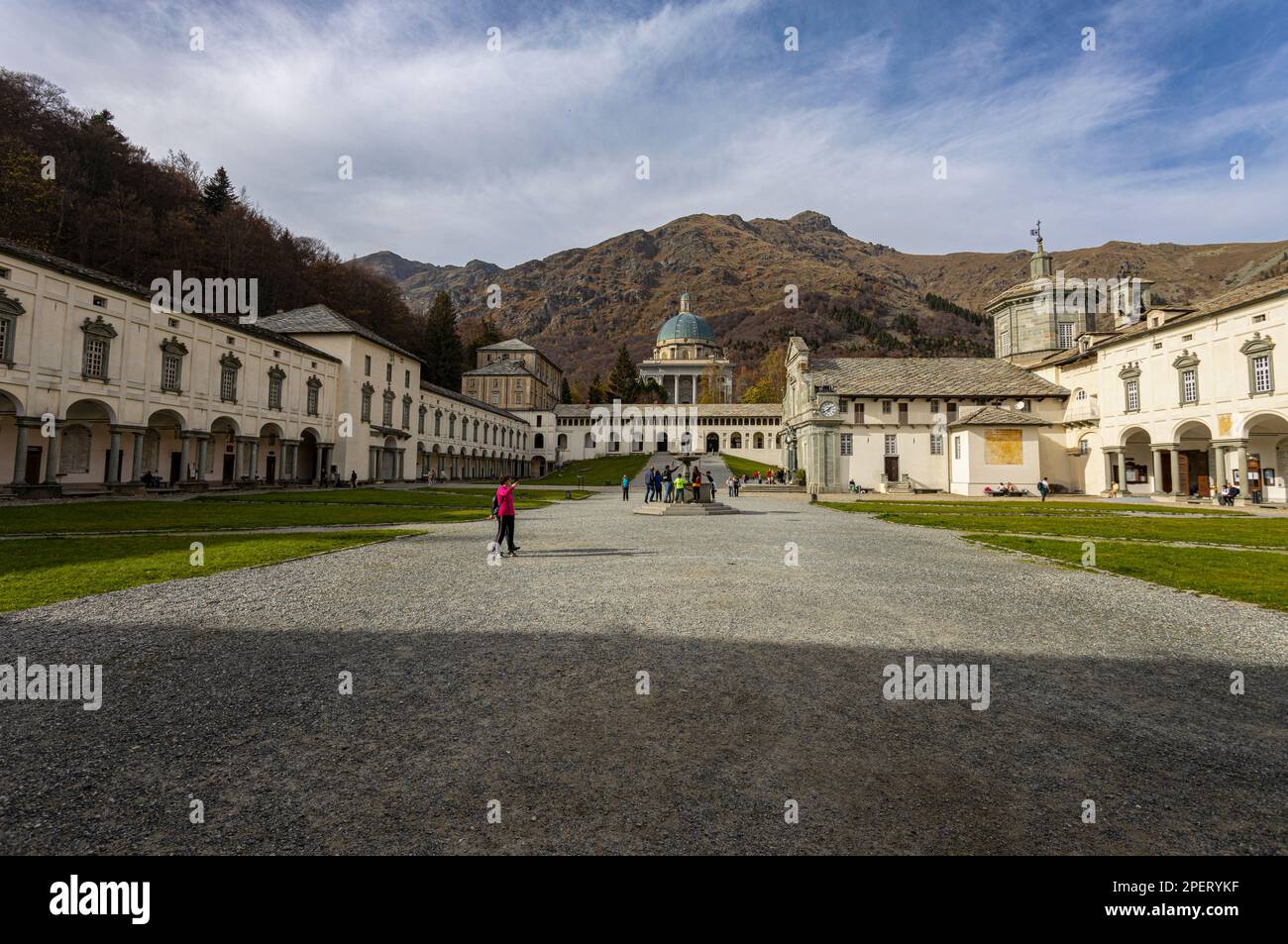OROPA, ITALY, OCTOBER 30, 2022 - View of Oropa Sanctuary, marian ...