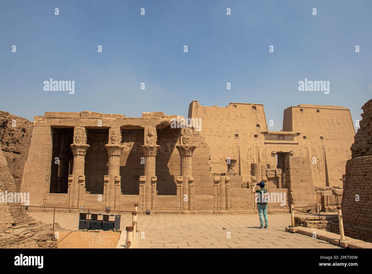 The temple of Horus in Edfu in Aswan, Egypt Stock Photo - Alamy