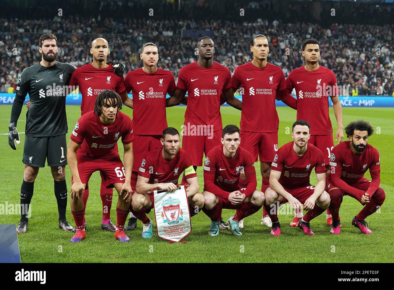 Liverpool Fcs Team Photo With Alisson Becker Fabinho Tavares Darwin