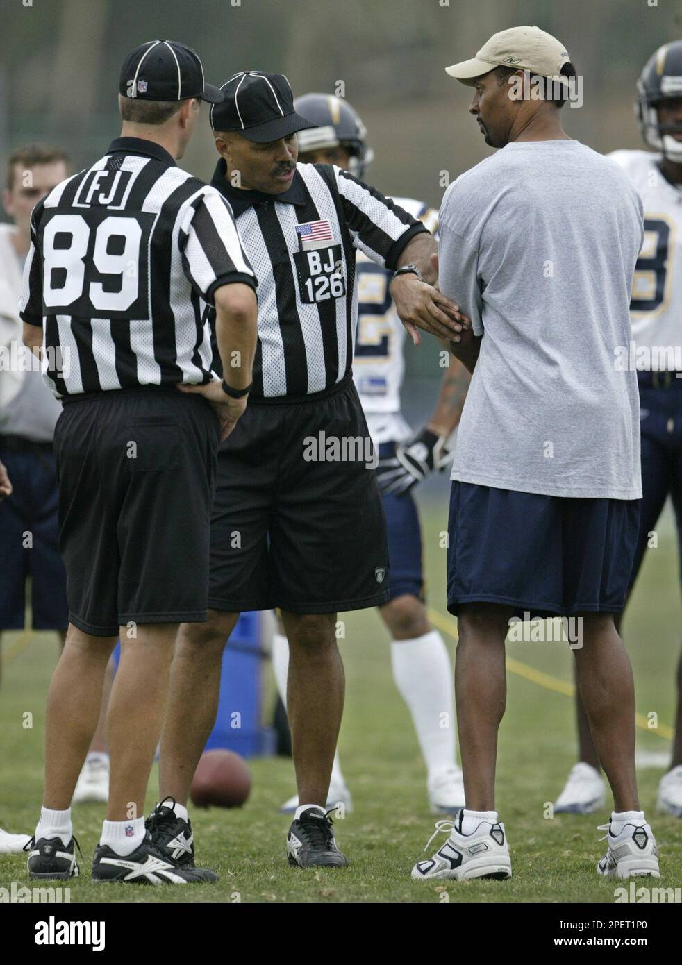 National football League officials Craig Wrolstad, left, and Don Carey ...