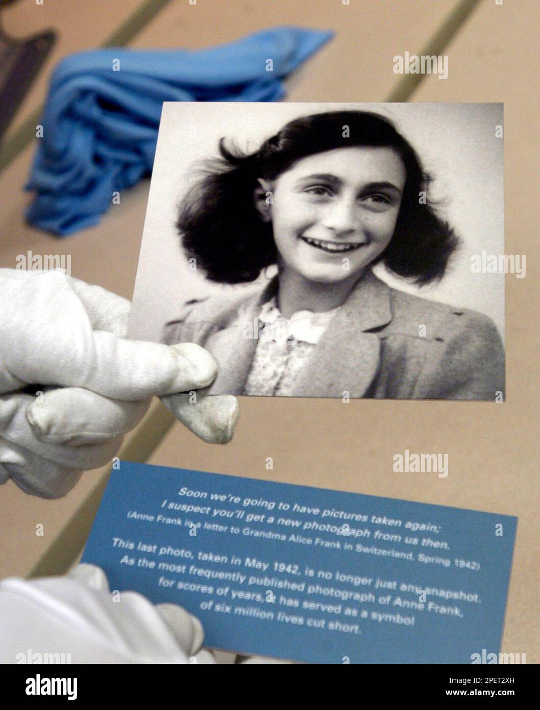 The most frequently published photograph of Anne Frank is prepared for ...