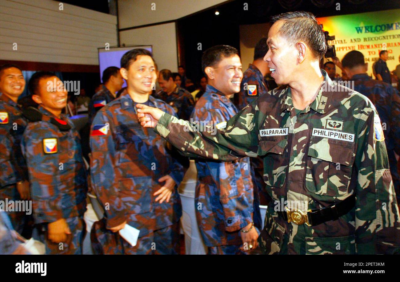 Philippine Army Brigadier-General Jovito Palparan (right), the ...