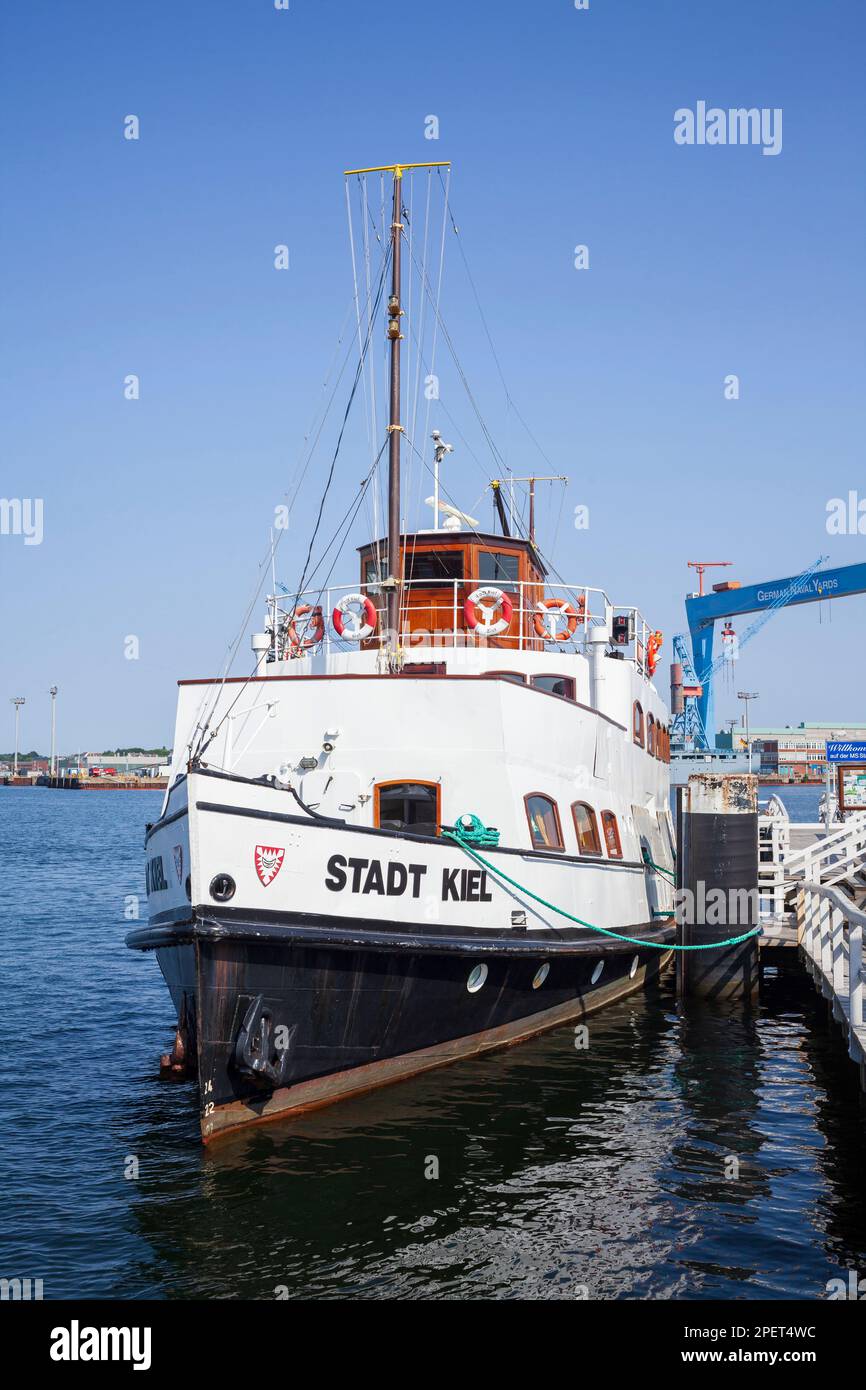 Museum ships at the Schifffahrtsmuseum, Kiel, Schleswig-Holstein ...