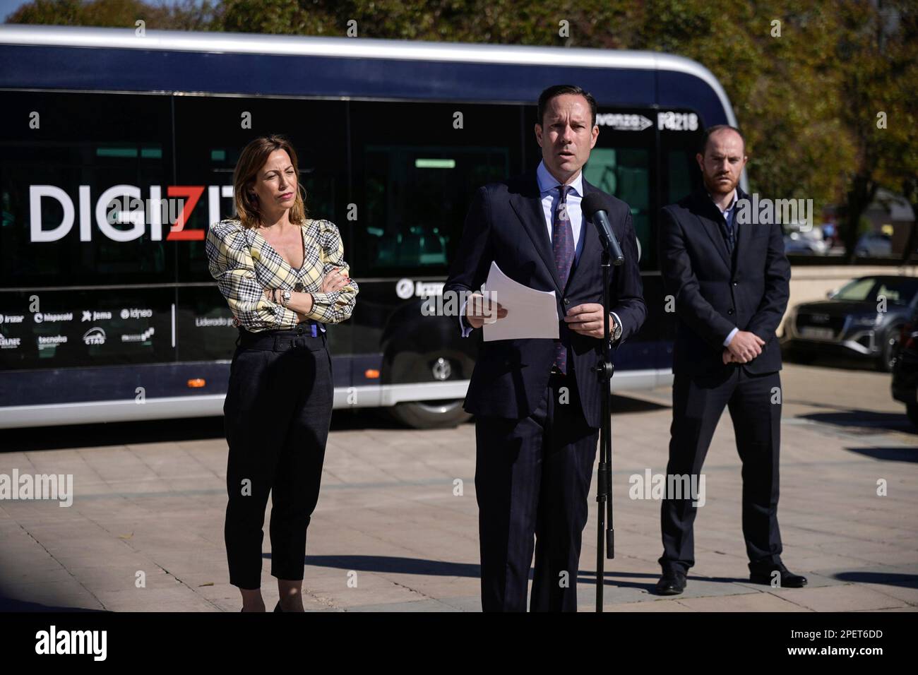 Avanza's CEO, Valentín Alonso, speaks during the presentation of ...