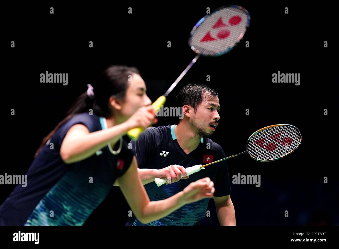 Hong Kong's Lee Chun Hei Reginald (right) and Ng Tsz Yau in action ...