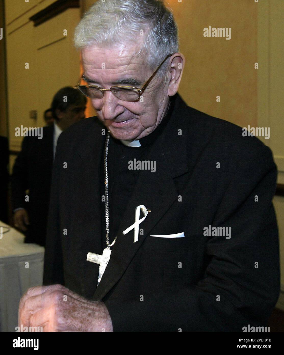 Cardinal Rodolfo Quezada Toruno reacts after hearing about the murder ...