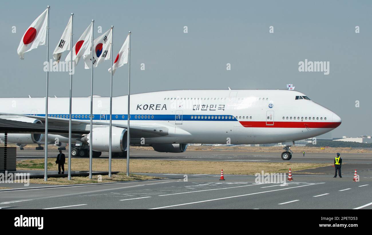 Tokyo, Japan. 16th Mar, 2023. South Korea's President Yoon Suk-yeol ...