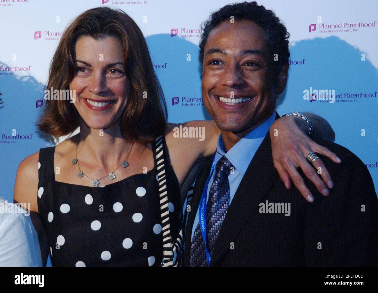 Actors Wendie Malick, left, and Giancarlo Esposito, right, pose for a ...