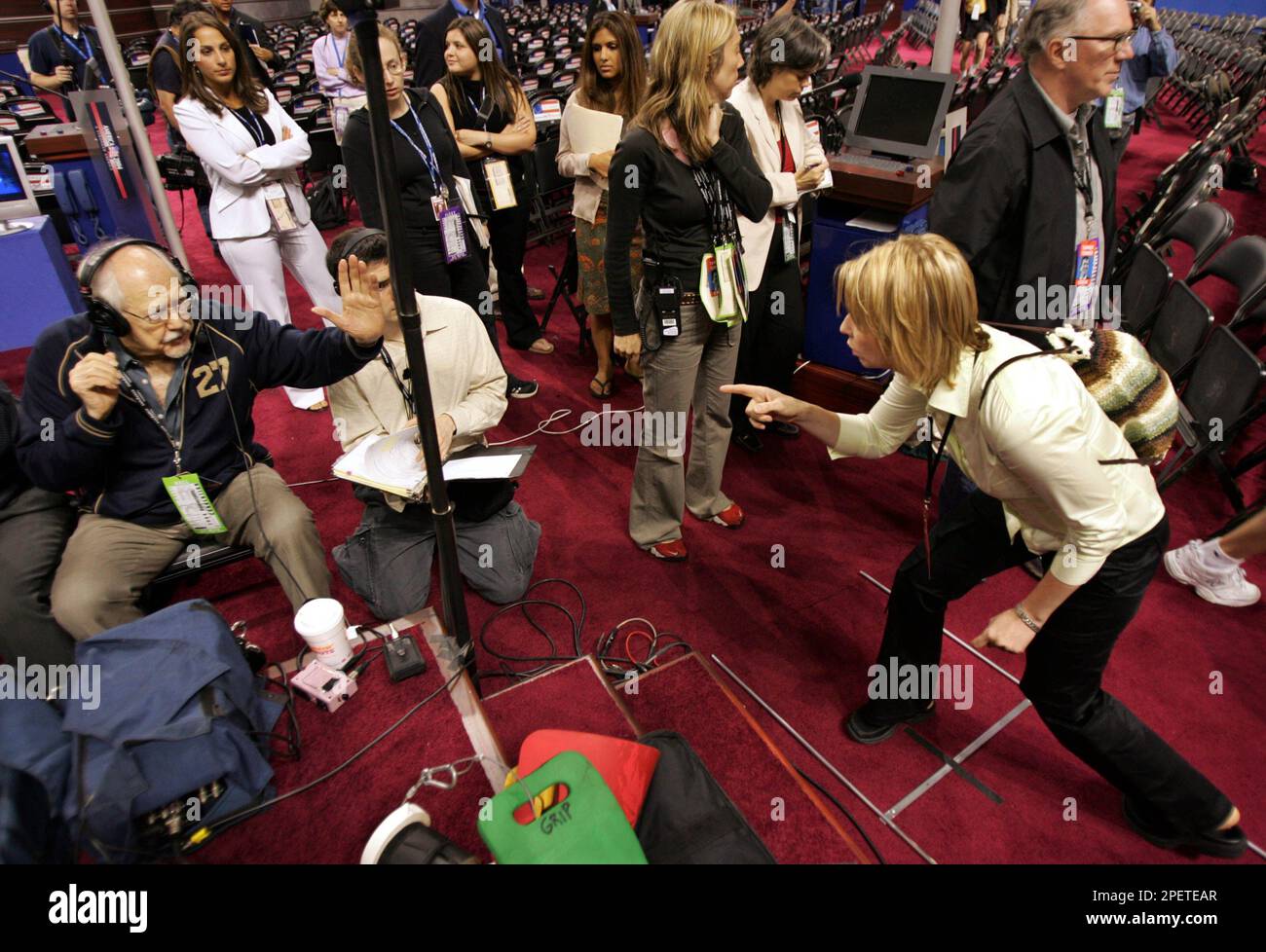 Film director Robert Altman, left, gives instructions to actress ...