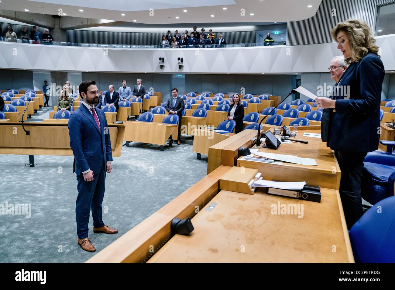 THE HAGUE - Ernst Boutkan is sworn in as Member of Parliament for Volt ...