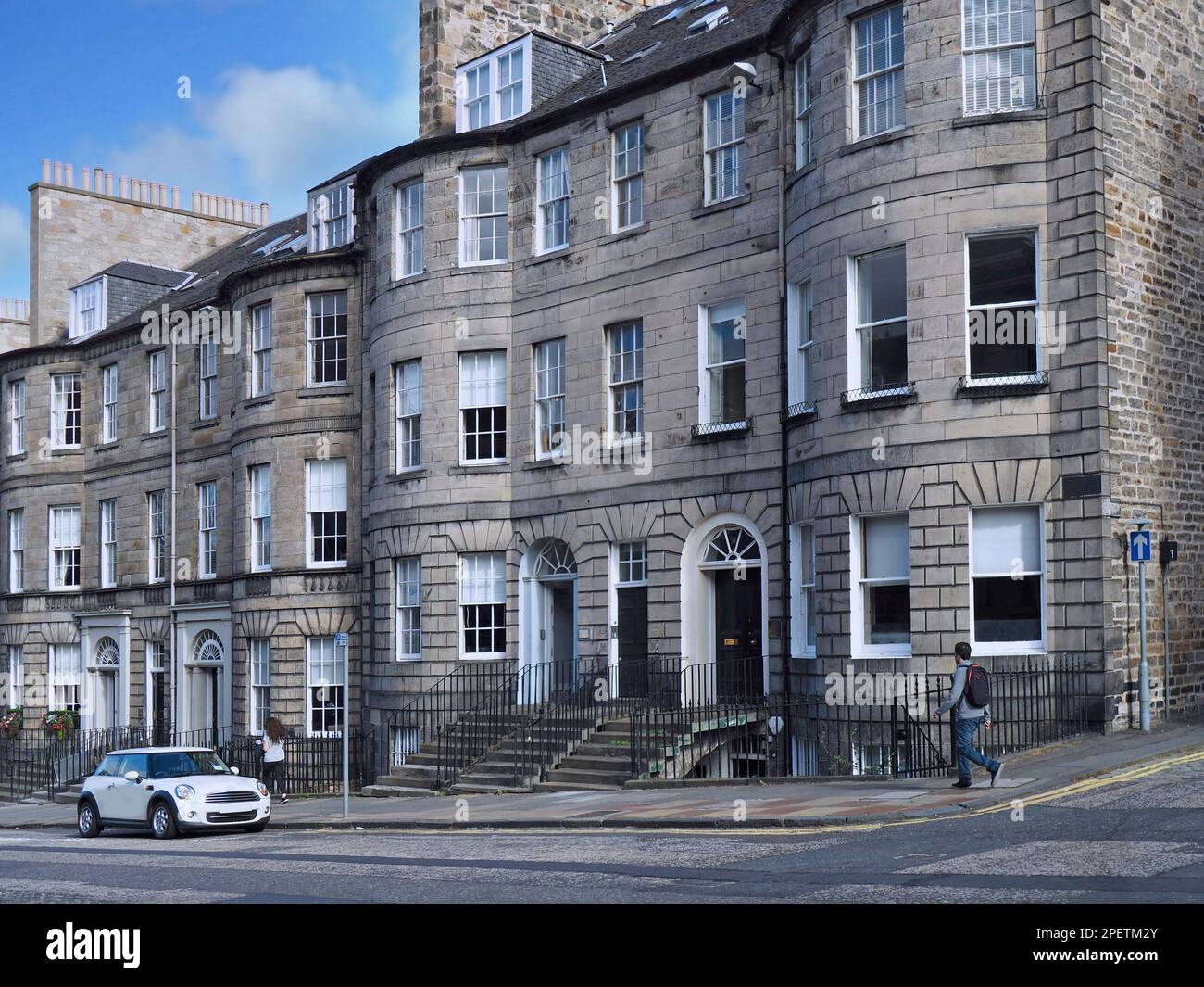 New Town area of Edinburgh, Scotland, with typical Georgian stone ...