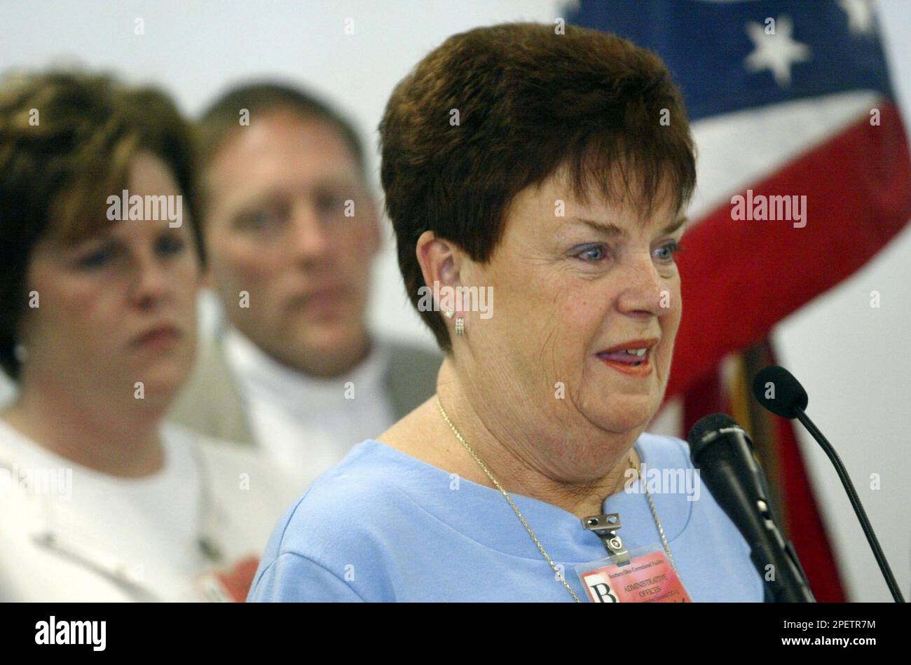 Cheryl Williams makes a statement on behalf of the family of Scott Mink ...