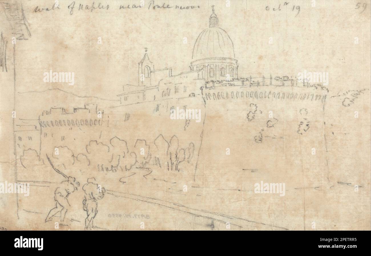The Wall of Naples near Ponte Nuovo circa 1783 by John Robert Cozens ...