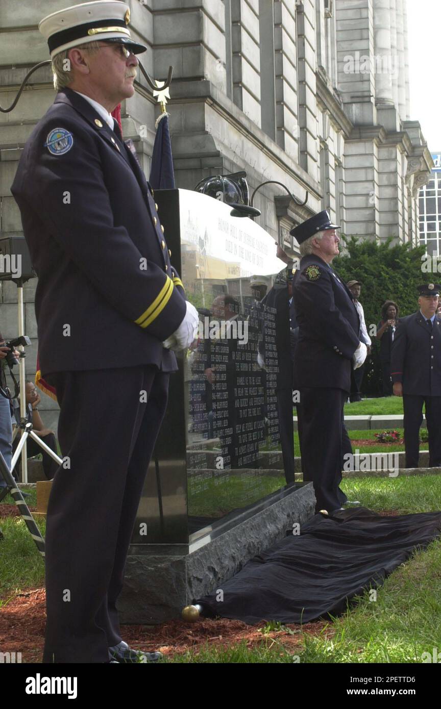 Battalion Chief Thomas McGovern, left, and Newark firefighter Frank ...