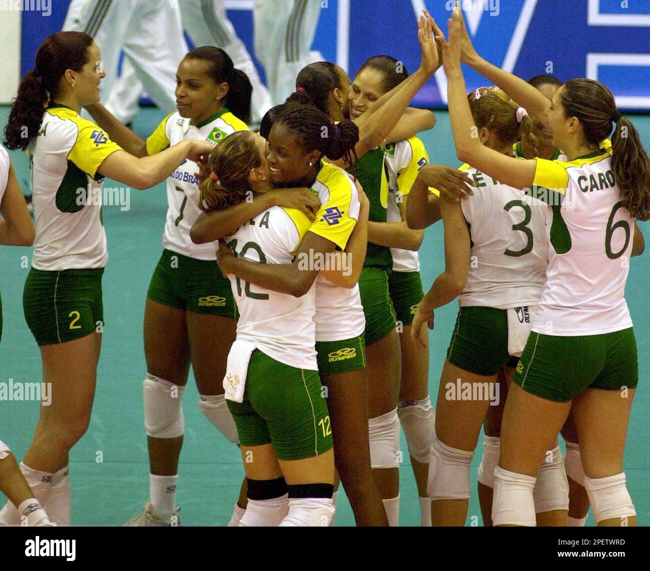 Brazilian team celebrates after winning the Manila leg of the 2004 ...