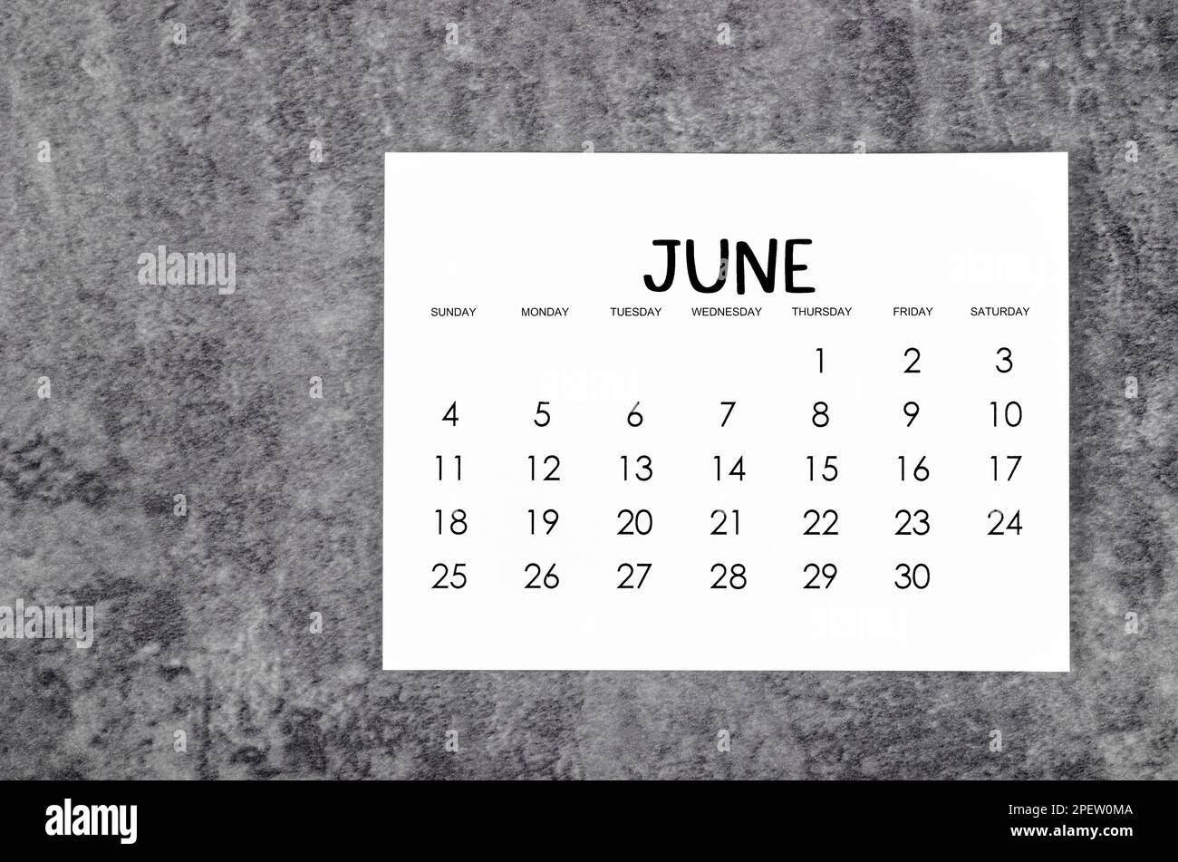 June 2023 Monthly calendar for 2023 year on grunge background Stock ...