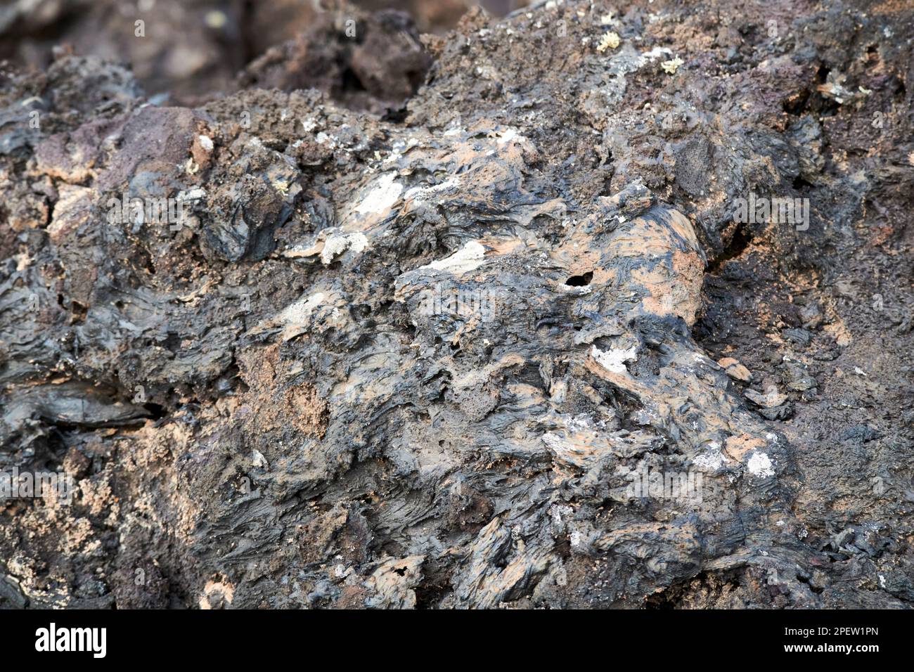 colours and impurities metals cooled in rock lava flow rock formation ...