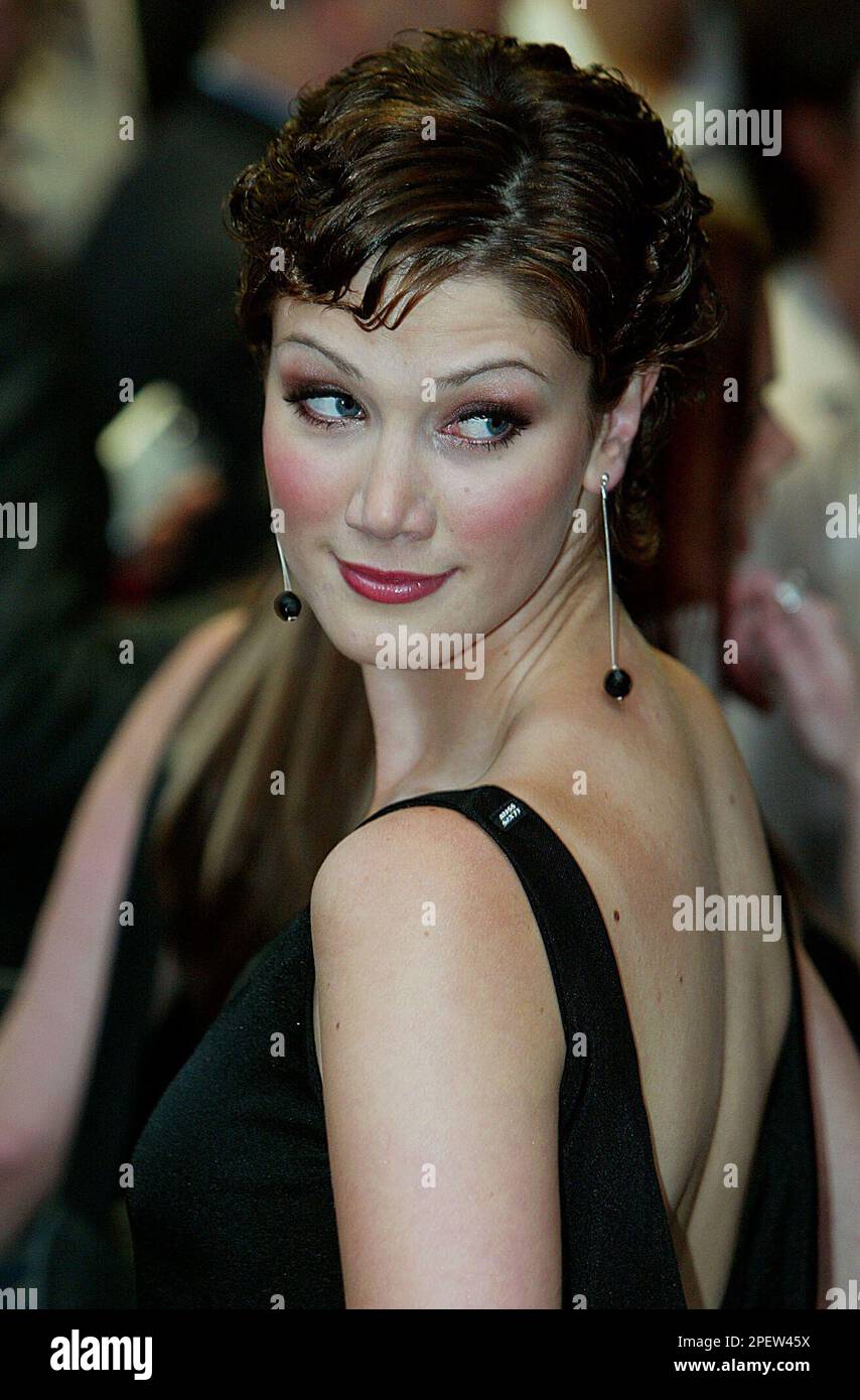 Australian singer Delta Goodrem arrives at the UK premiere of Spiderman ...