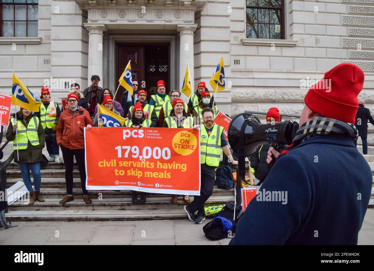 London, UK. 15th March 2023. PCS (Public and Commercial Services union ...