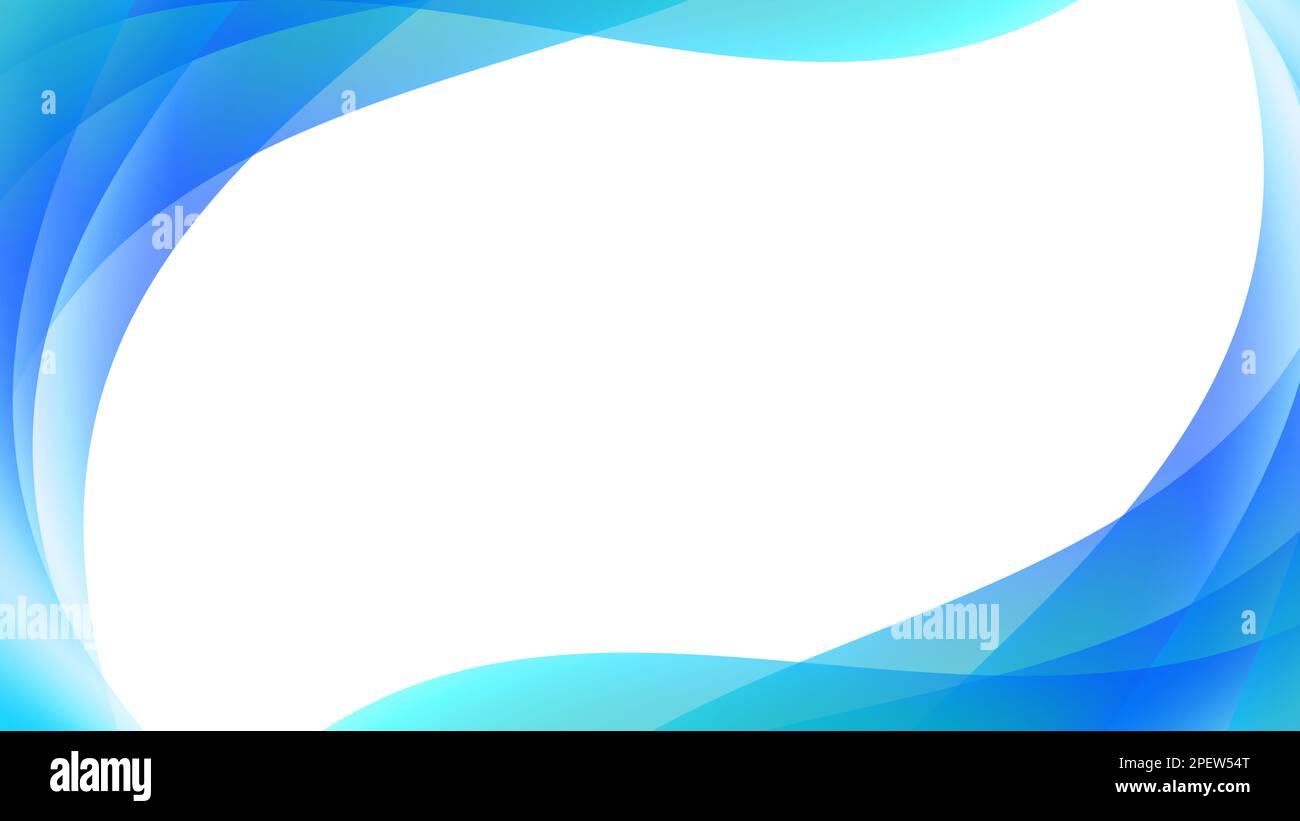 beautiful wave abstract blue light frame Stock Photo - Alamy