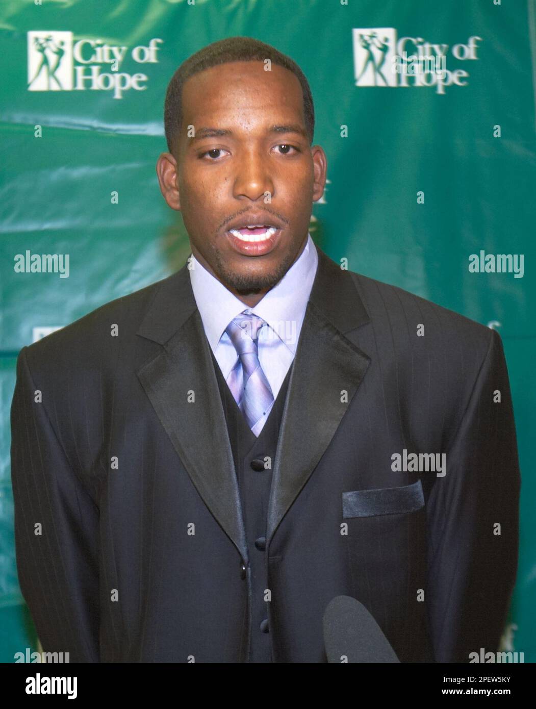 Milwaukee Bucks' Michael Redd gives an interview backstage before he ...