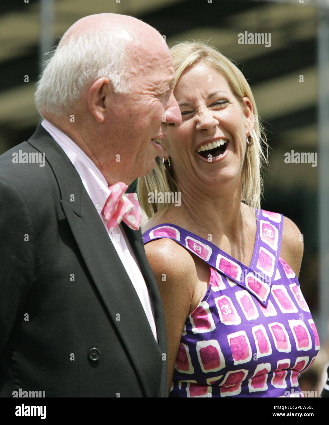Tennis Hall of Famers, player Chris Evert and journalist Bud Collins ...