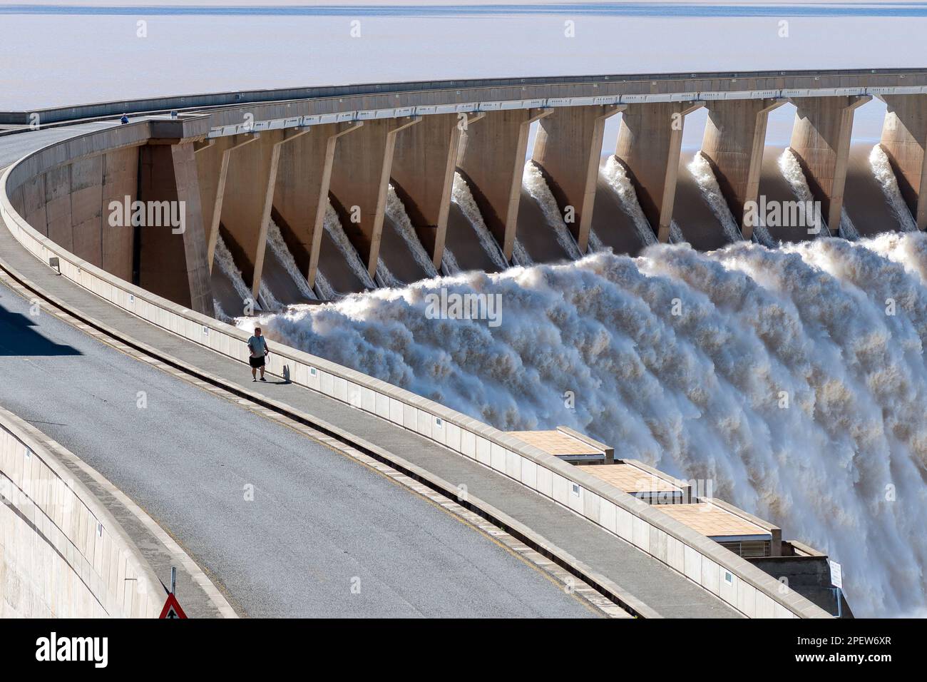 Gariepdam, South Africa - Feb 21, 2023: The largest dam in South Africa ...