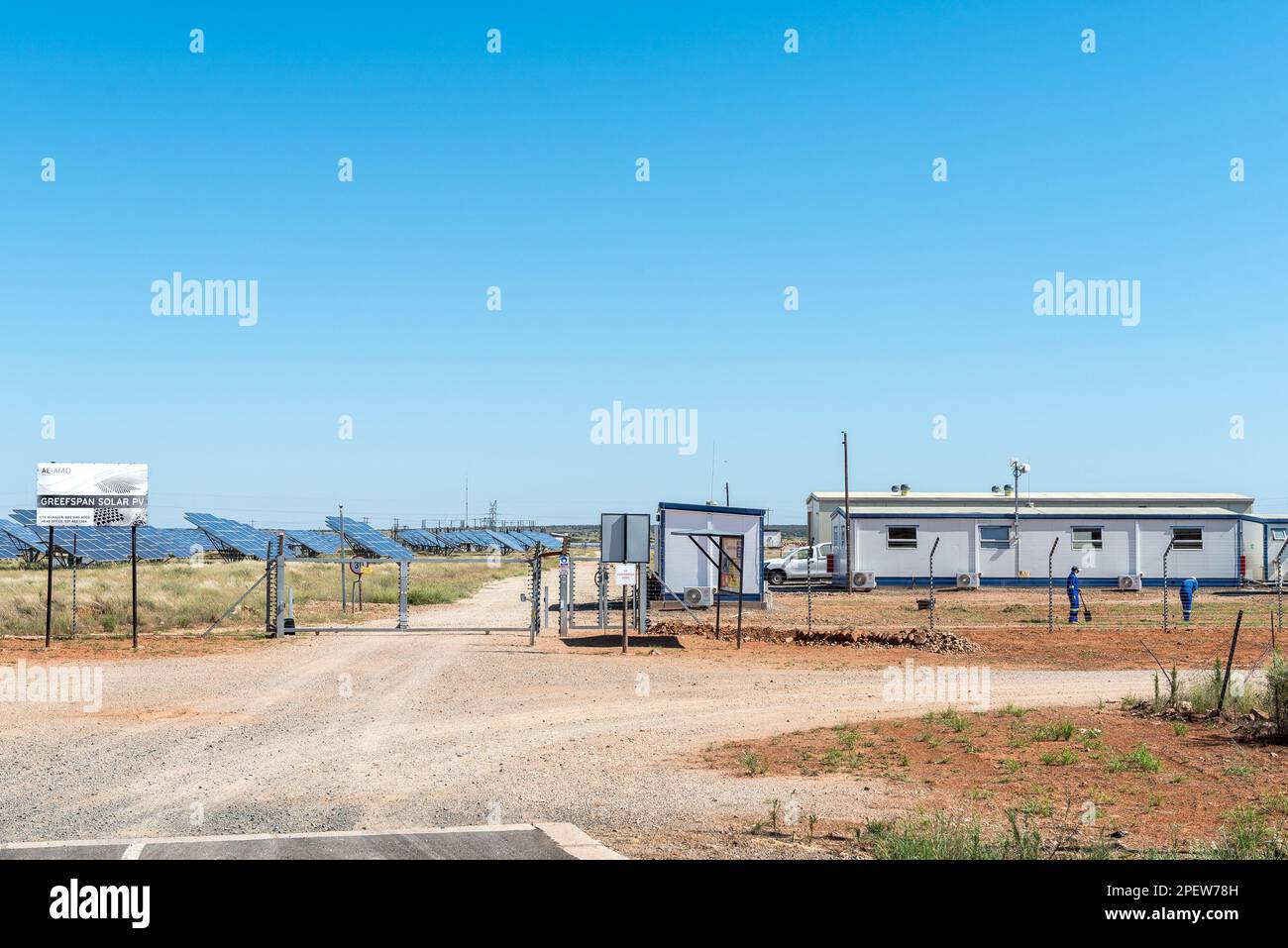 Douglas, South Africa - Mar 1, 2023: Entrance to Greefspan Solar Power ...