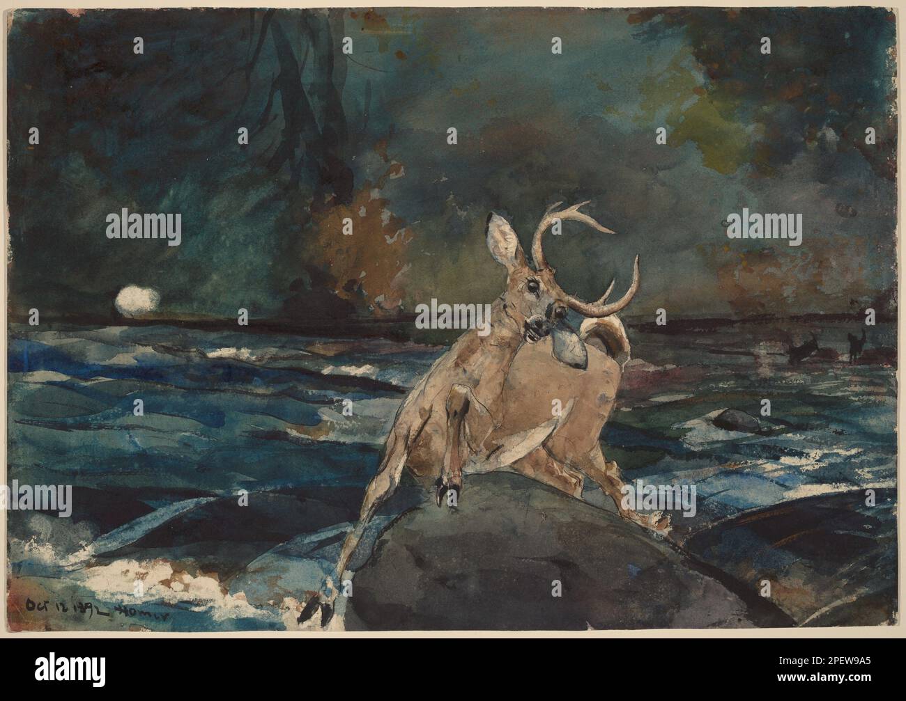 A Good Shot, Adirondacks, 1892 by Winslow Homer Stock Photo - Alamy