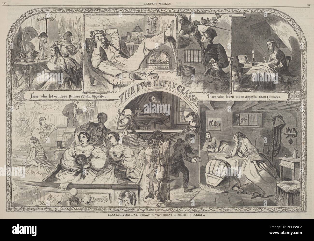 Thanksgiving Day, 1860 - The Two Great Classes of Society, published ...