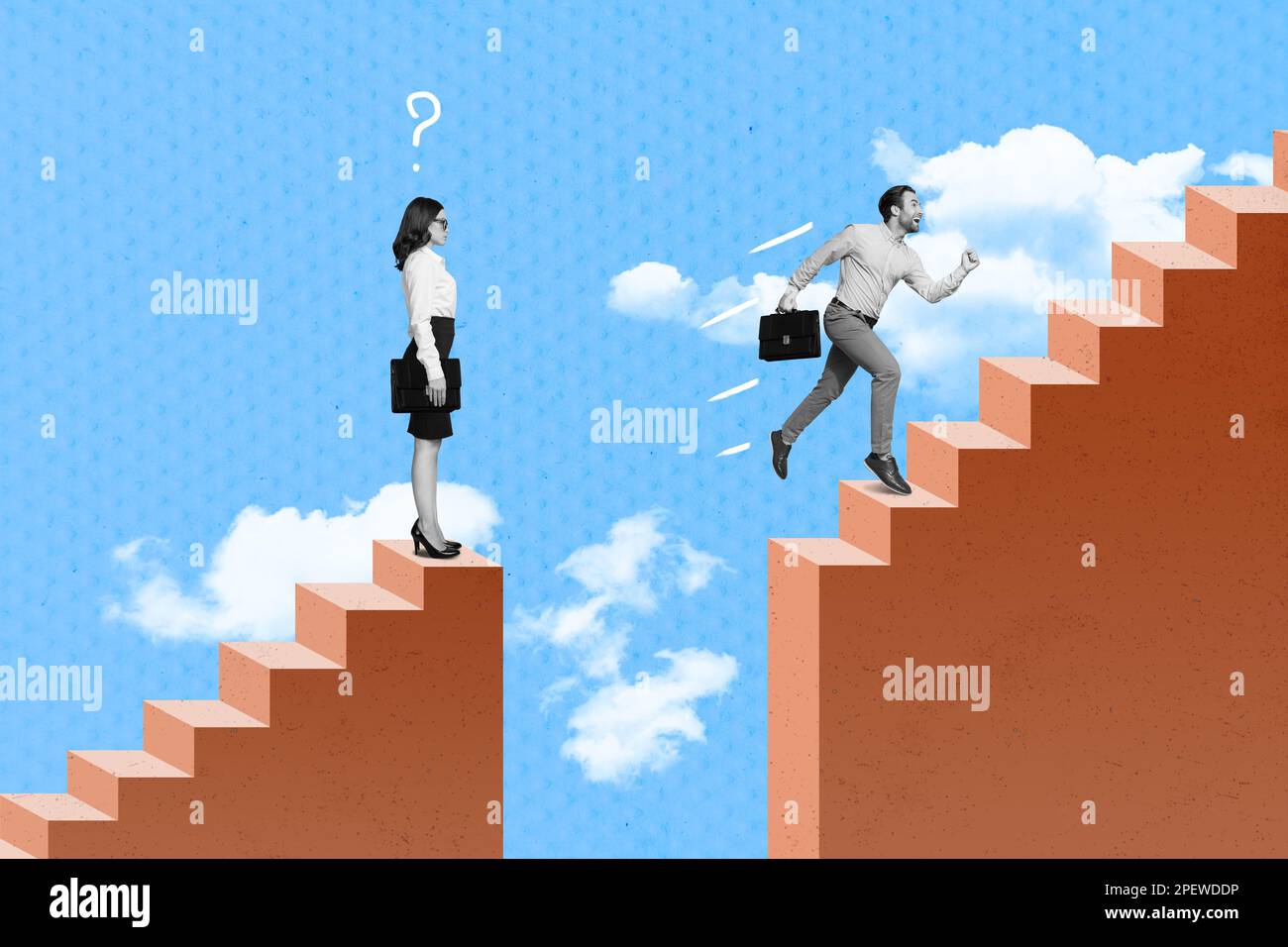 Photo cartoon comics sketch collage picture of purposeful guy achieving ...