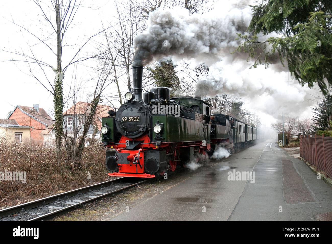 Narrow train street hi-res stock photography and images - Alamy