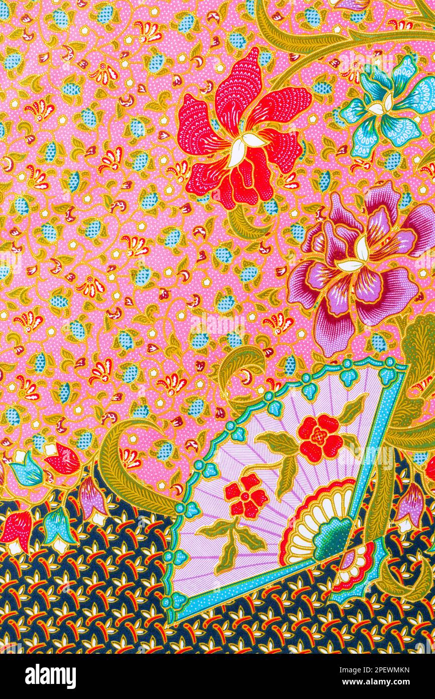 Beautiful of art Malaysian and Indonesian Batik Pattern Stock Photo - Alamy