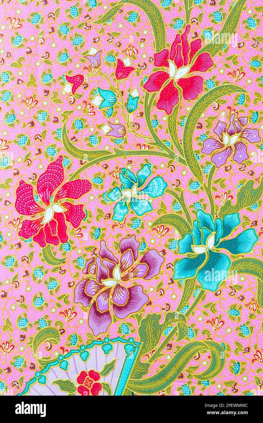 Detailed pattern of batik cloth textured Stock Photo - Alamy