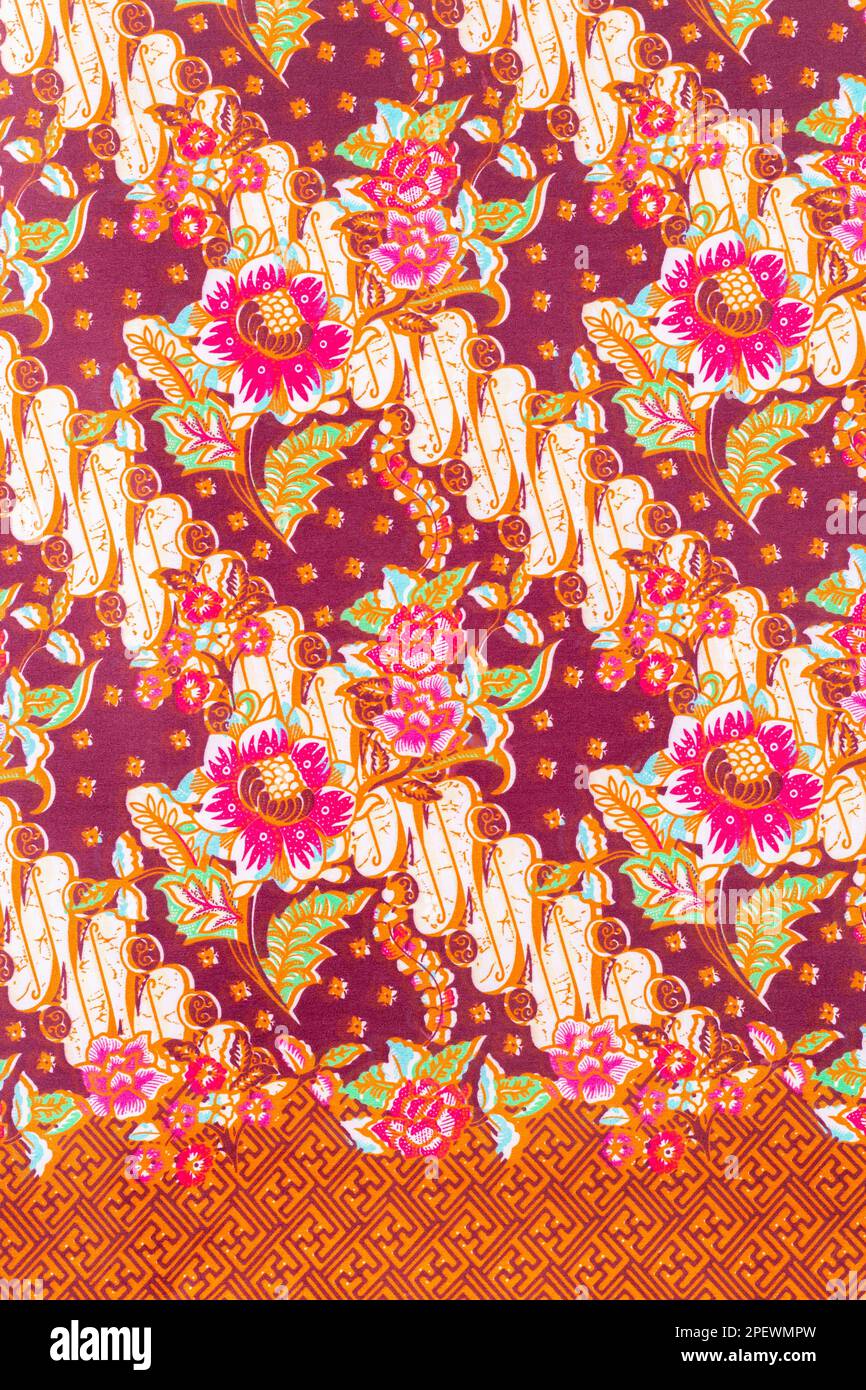 Colorful batik cloth fabric background Stock Photo - Alamy