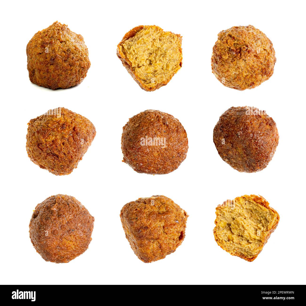 Falafel Balls Isolated, Fried Chickpea Balls Pieces, Traditional ...