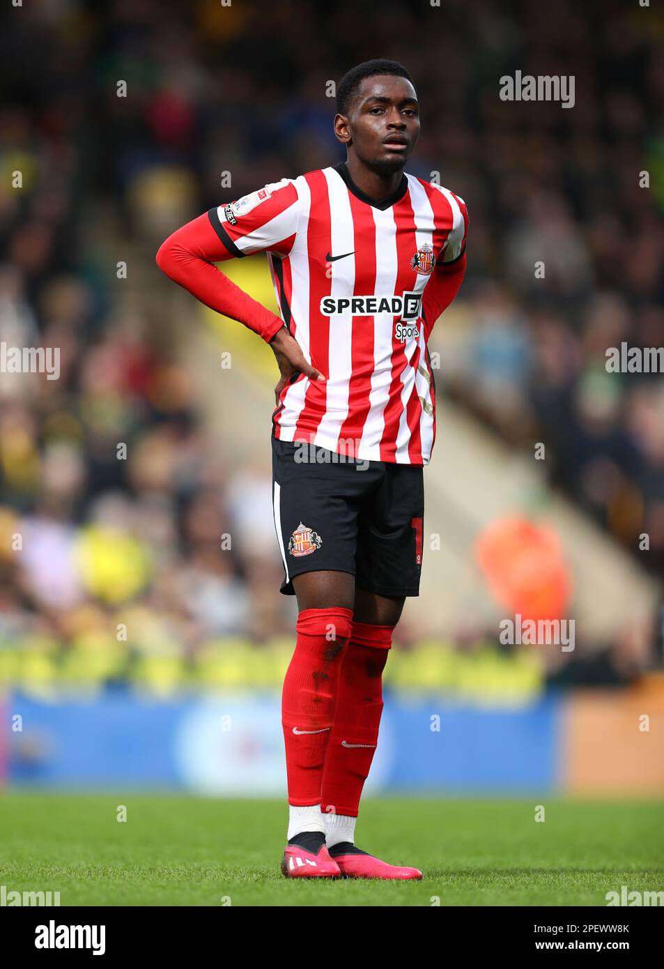 Abdoullah Ba of Sunderland - Norwich City v Sunderland, Sky Bet ...