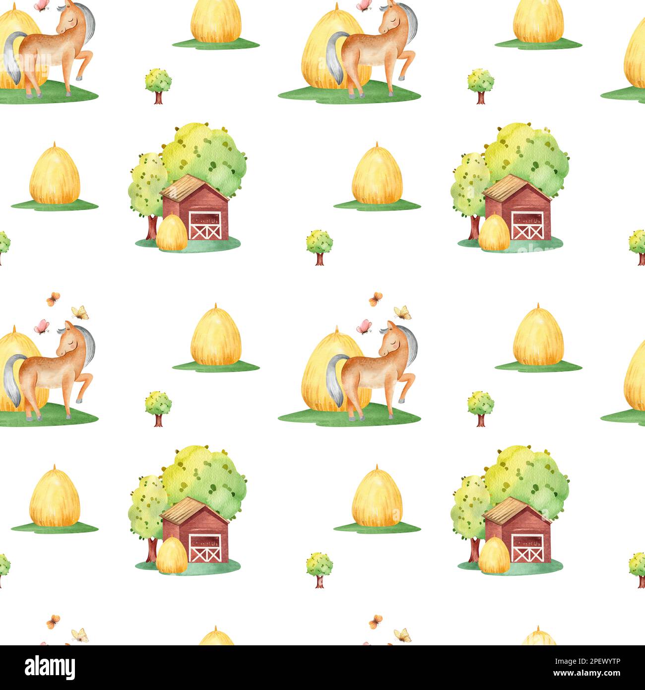 Farm animals pattern domestic Cut Out Stock Images & Pictures - Alamy
