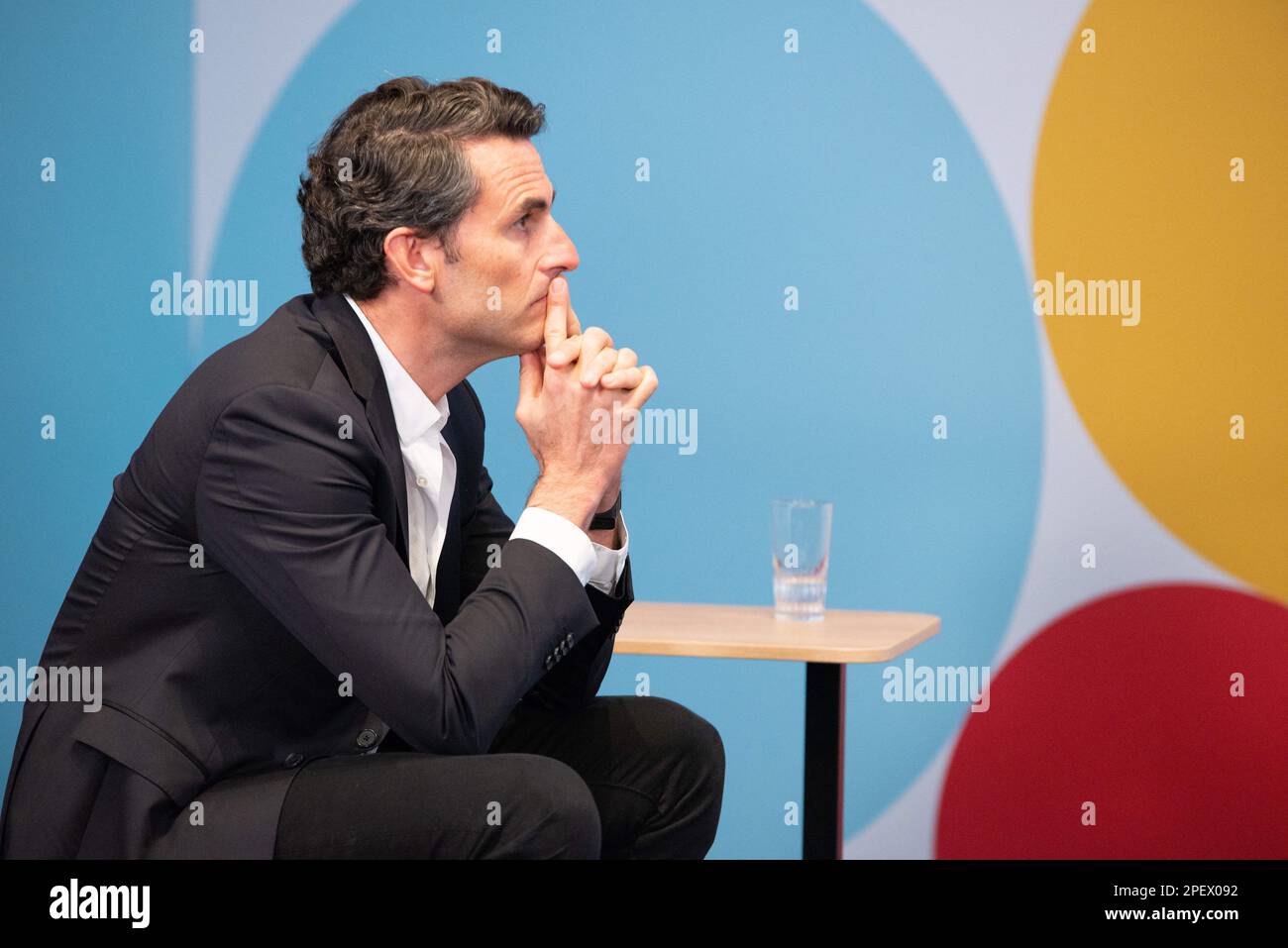 Paris, France. 16th Mar, 2023. Thomas Reynaud CEO of Iliad at the ...