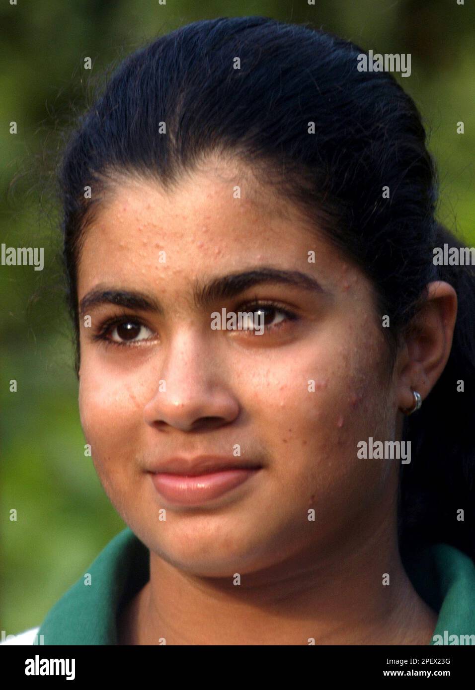 Pakistani swimmer Rubab Raza, 13, posed, Wednesday, June 23, 2004 in ...