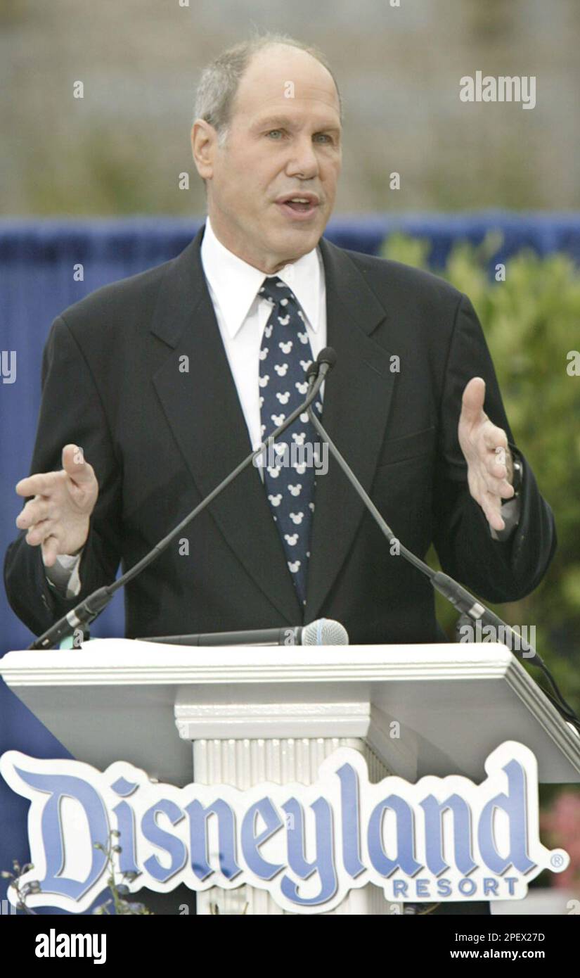 Michael Eisner, CEO of The Walt Disney Co., speaks before he unveiled ...